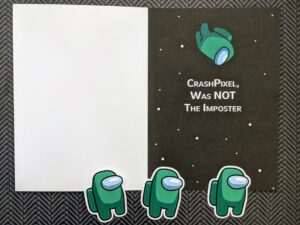Among Us, Custom Greeting Card/Sticker Set - Crashpixel